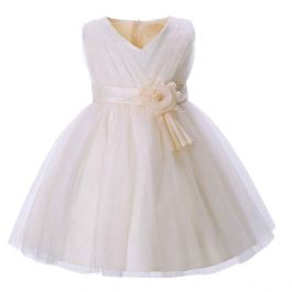 Beige Flower Girl Dresses For Party 10